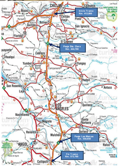 Ruta 5 Sur: Los tramos que conforman la panamericana y las empresas a ...