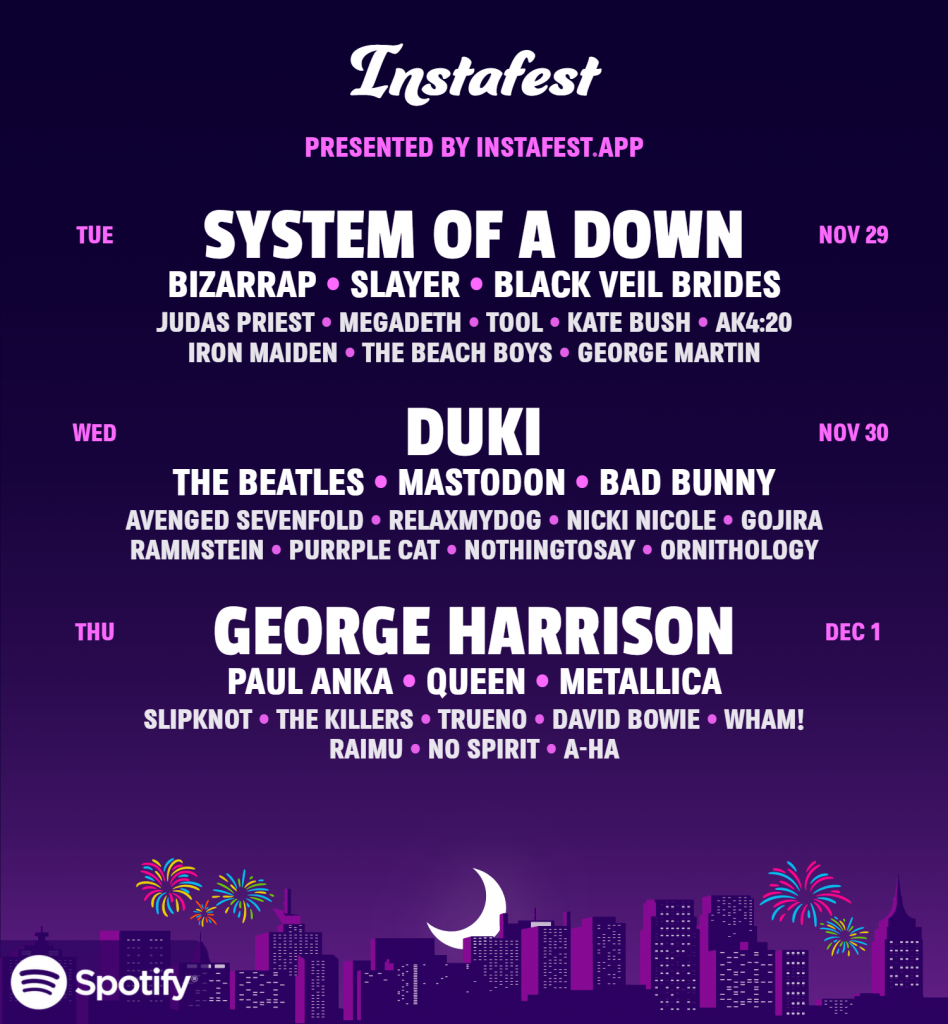 Instafest: Así puedes crear tu festival ideal con lo que más escuchas ...